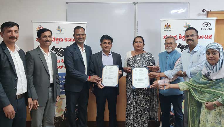 Toyota Kirloskar Motor , Karnataka Govt tie up on vocation studies